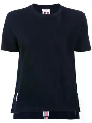 Thom Browne Relaxed Fit Piqué T-shirt - Blue