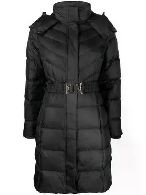 TWINSET Hooded Belted Puffer Coat