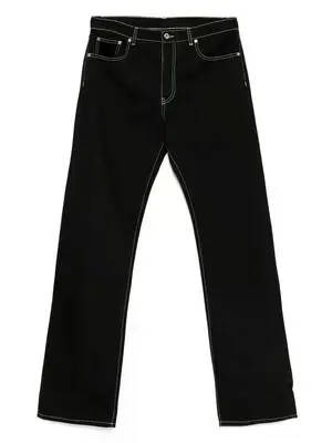 Off-White Logo-printed Straight-leg Jeans