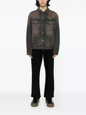 Off-White Logo-printed Straight-leg Jeans