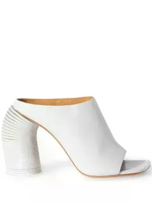 Off-White Leather Mules - White