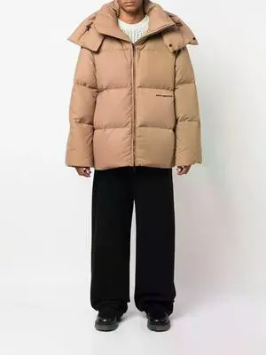 Off-White Race Canvas Down Padded Jacket - Brown