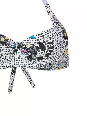 AMIR SLAMA Floral-print Halterneck Bikini