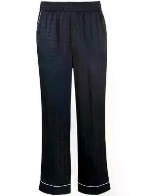 10 CORSO COMO Circle-motif Straight-leg Trousers - Blue