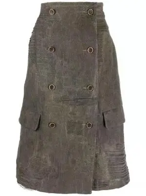 UMA WANG Oversized Distressed Double-breasted Top