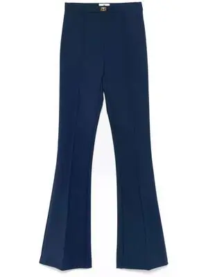 Elisabetta Franchi Crepe Flared Trousers