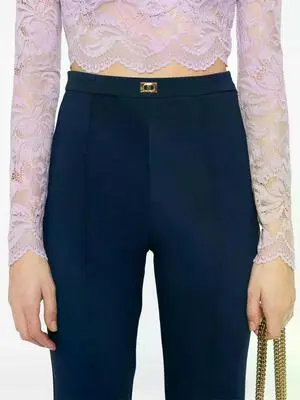 Elisabetta Franchi Crepe Flared Trousers