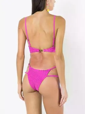 AMIR SLAMA Woven Cut-out One-piece