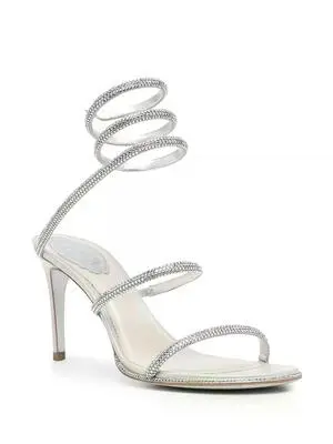 Rene Caovilla Cleo Wrap Sandals - Silver