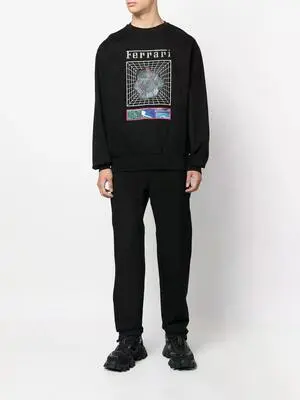 FERRARI Graphic-print Cotton Sweatshirt