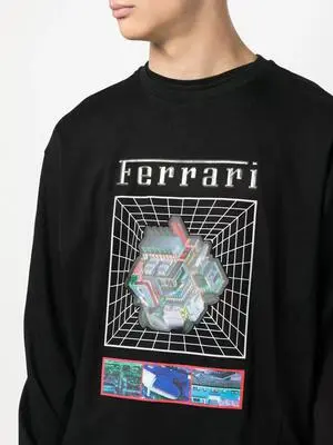 FERRARI Graphic-print Cotton Sweatshirt