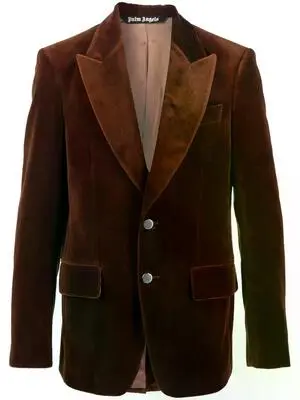 Palm Angels Single-breasted Velvet Blazer