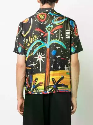 Palm Angels Starry Night Bowling Shirt