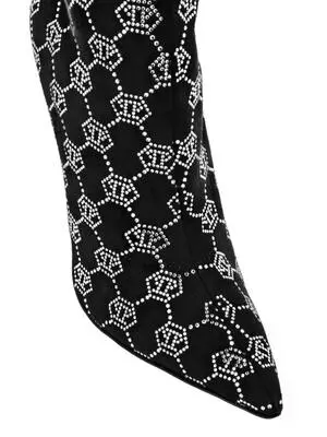 Philipp Plein Logo-rhinestone Boots