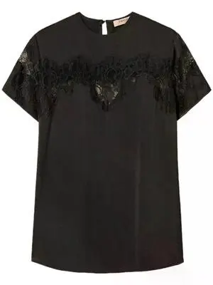 TWINSET Woven Blouse With Lace Panels