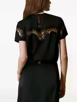 TWINSET Woven Blouse With Lace Panels