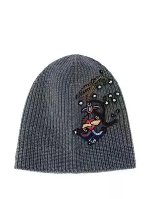 Valentino Garavani Bead-embellished Beanie - Grey