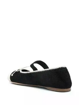 Miu Miu Crochet-knit Ballet Flats