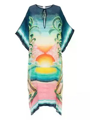 Casablanca Silk Chiffon Maxi Dress