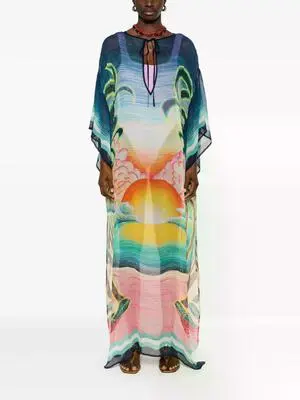 Casablanca Silk Chiffon Maxi Dress