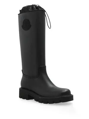 Moncler Kickstream Drawstring Knee-high Boots - Black