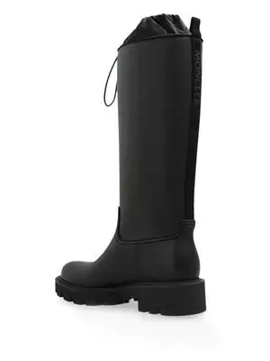 Moncler Kickstream Drawstring Knee-high Boots - Black