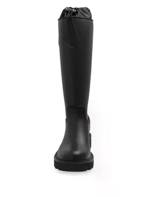 Moncler Kickstream Drawstring Knee-high Boots - Black