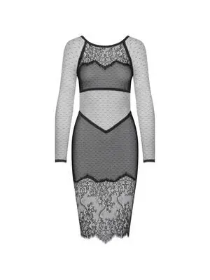 MAISON CLOSE Inspiration Divine Floral-lace Dress - Black