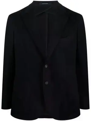 Tagliatore Single-breasted Virgin Wool-blend Blazer - Blue