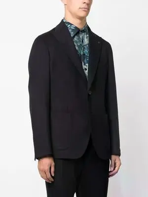 Tagliatore Single-breasted Virgin Wool-blend Blazer - Blue