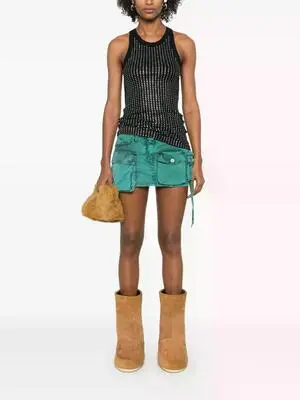 Attico Crystal-embellished Tank Top