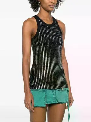 Attico Crystal-embellished Tank Top