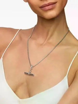 David Yurman Sterling Lexington Barrel Diamond Pendant
