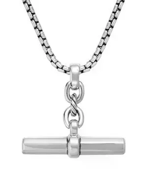 David Yurman Sterling Lexington Barrel Diamond Pendant