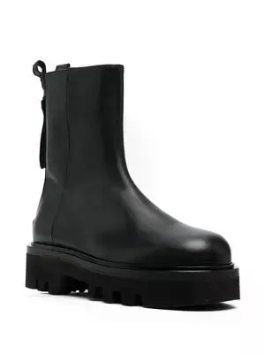 Furla Rita Leather Ankle Boots - Black