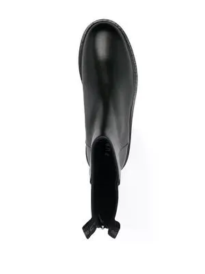 Furla Rita Leather Ankle Boots - Black