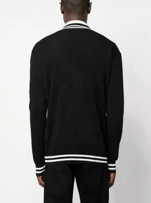 Balmain Contrasting-trim V-neck Cardigan