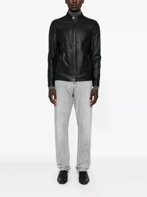 Michael Kors Mock-neck Biker Jacket