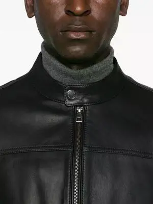 Michael Kors Mock-neck Biker Jacket