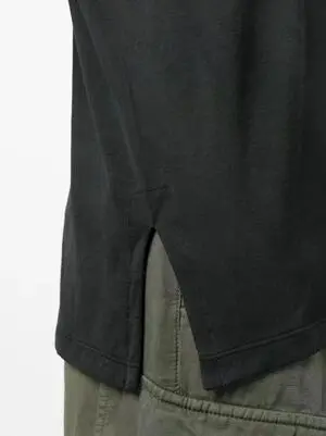 LANEUS Plain Crew-neck T-shirt