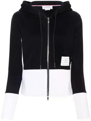 Thom Browne 4-bar Cotton Hoodie - Blue