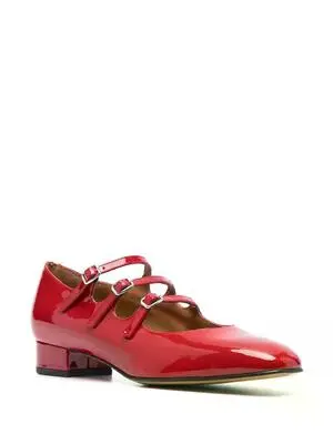 CAREL Buckled Patent Leather Pumps - Red
