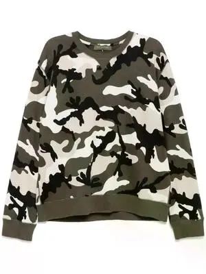 Valentino Garavani Camouflage-pattern Sweatshirt With Rockstud Detailing