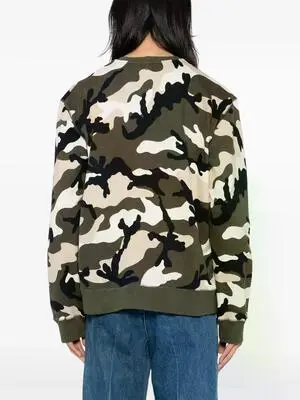 Valentino Garavani Camouflage-pattern Sweatshirt With Rockstud Detailing