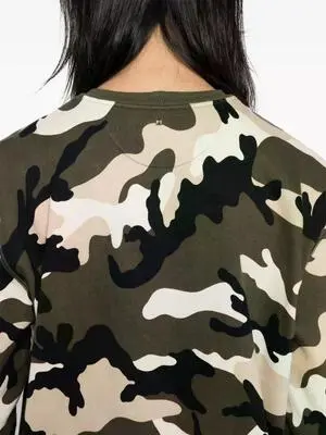 Valentino Garavani Camouflage-pattern Sweatshirt With Rockstud Detailing