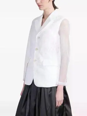 Comme Des Garçons Semi-sheer Panelled Blazer