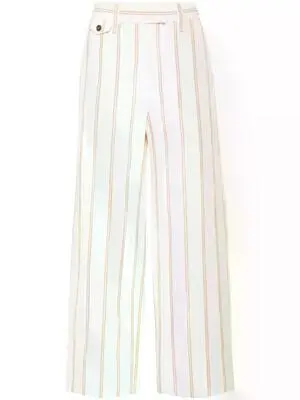 Brunello Cucinelli Striped Wide-leg Trousers