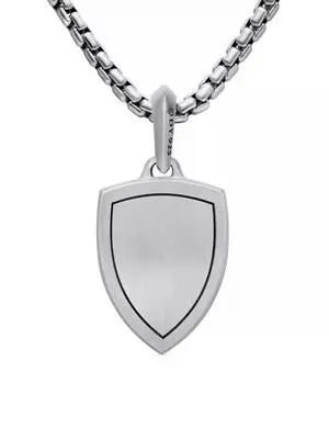 David Yurman Sterling St. Michael Diamond Amulet