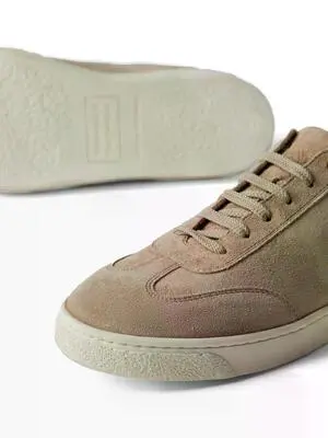 Brunello Cucinelli Almond-toe Leather Sneakers