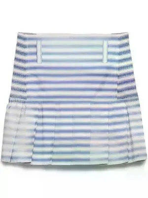 Prada Striped Poplin Mini Skirt